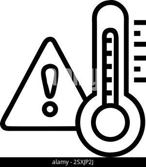 Safety First High temperature symbol and text safety sign Stock Vector ...