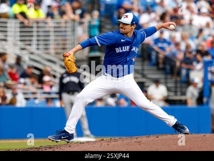 Toronto Blue Jays pitcher Brendon Little (54) throws during the sixth ...