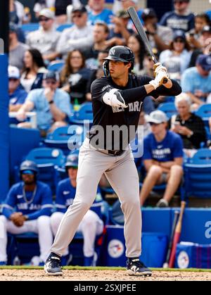 New York Yankees Spencer Jones (78) leads off first base during an MLB ...