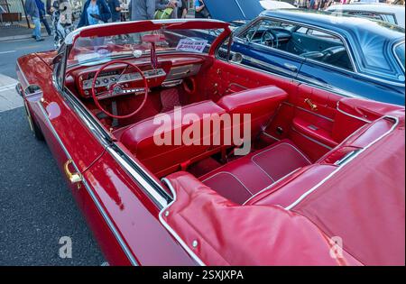 Red Chevrolet Impala convertible at the Cooly Rocks On festival at ...