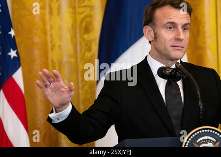 President Donald Trump talks to reporters as he departs from the South ...