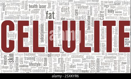 Cellulite vector illustration word cloud isolated on a white background ...