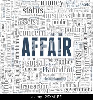 Affair vector illustration word cloud isolated on a white background ...