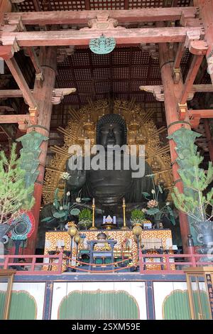 The Big Buddha of Nara inside the Todaiji Temple Stock Photo - Alamy