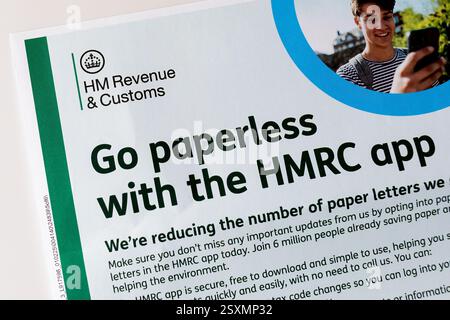 HMRC letter advertising the app Stock Photo - Alamy