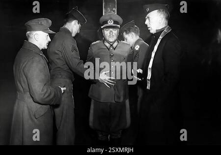 Photograph of the German General Anton Dostler (1891-1945) tied to a ...