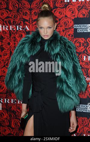 Model Romee Strijd arriving at An Evening Honoring Carolina Herrera at ...