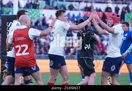 Celebration TRY Leo Barre of France during the 2025 Six Nations ...