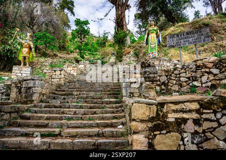 Inca Stairway on Isla del Sol Lake Titicaca Bolivia Pre-Columbian Stone ...