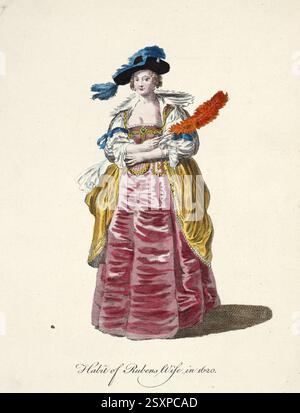 A drawing by Peter Paul Rubens of Isabella Brant, his wife and muse ...