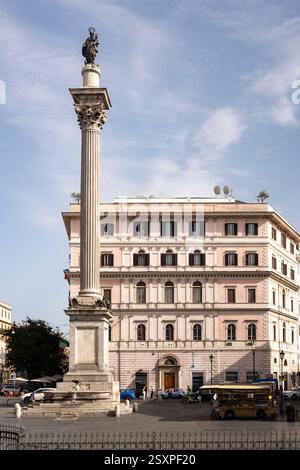 Column of Peace in Piazza Santa Maria Maggiore, Rome, Italy Stock Photo ...