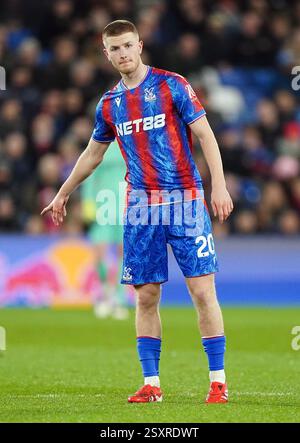 Crystal Palace's Adam Wharton during the Premier League match at Stamford Bridge, London ...