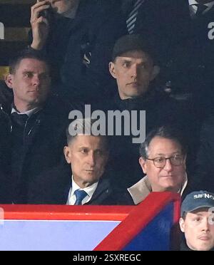 Crystal Palace owner Steve Parish right and Mark Bright celebrate 3rd ...