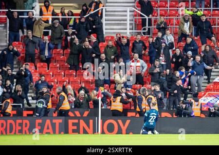 Tommy Conway of Middlesbrough celebrates his goal to make it 3-0 during ...