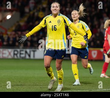 Filippa Angeldahl (Sweden Women) celebrates after scoring his teams ...