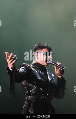 The artist Rodrigo Cuevas performs during his concert at the Movistar ...
