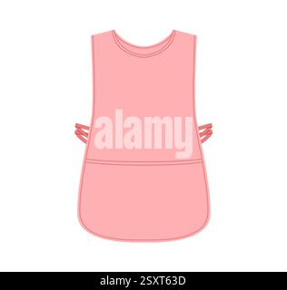 Apron Cobbler Slipover Smock technical fashion illustration. Tabard ...