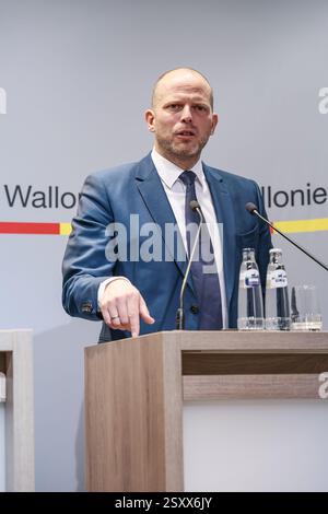 Minister of Defence Theo Francken pictured during the baptizing ...