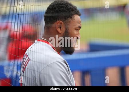 St. Louis Cardinals outfielder Victor Scott II (11) fields a ball in an ...