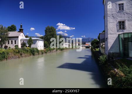 Hallein historic town in Austria. Salzburg State. Drone view with ...