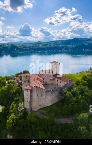 Aerial view of the Rocca the Angera fortress Stock Photo - Alamy