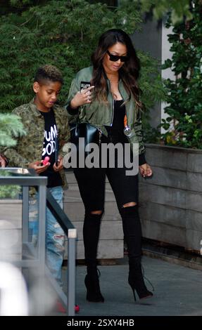 Lala Anthony and her son Kiyan Carmelo Anthony visited Kim Kardashian ...