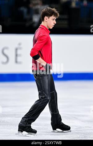 Patrick BLACKWELL (USA), during Junior Men Free Skating, at the ISU ...