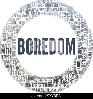 Boredom vector illustration word cloud isolated on a white background ...