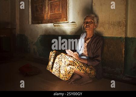 old lady in her house, mandalay, myanmar, burma Stock Photo - Alamy