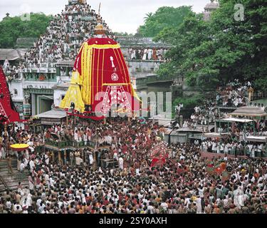 People celebrate the Ratha Yatra festival, in Sao Paulo, Brazil, on May ...