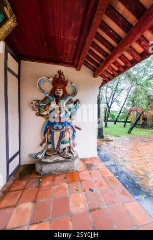 The colourful sculpture in a doorway inside the Temple of the Celestial ...