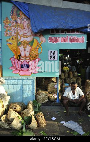 Koyambedu Flower Market Chennai Tamil Nadu India Asia Stock Photo Alamy