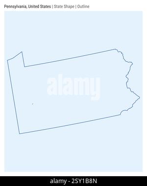 Pennsylvania state map. US state map. Pennsylvania outline symbol ...