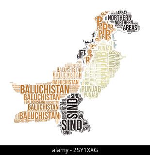 Pakistan political map of administrative divisions - provinces and ...
