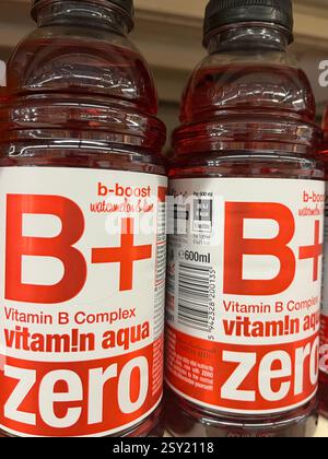 Vitamin Aqua drink enriched with B-complex vitamins displayed on ...