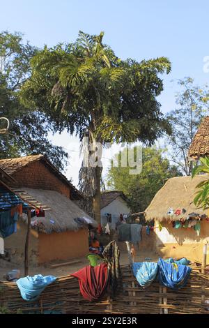 Mud houses, bastar, chhattisgarh, india, asia Stock Photo - Alamy