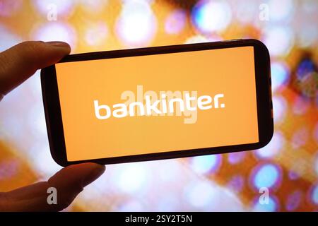 In this photo illustration, the Bankinter logo is seen displayed on a ...
