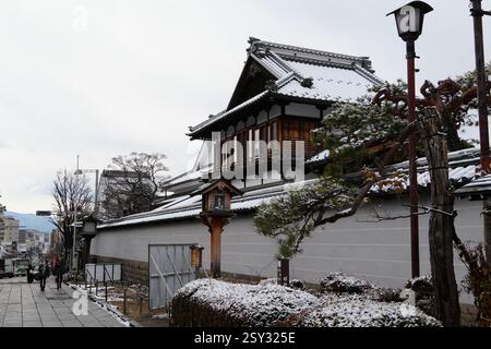 Street scenes in Nagano, a Japanese city surrounded by mountains in the ...