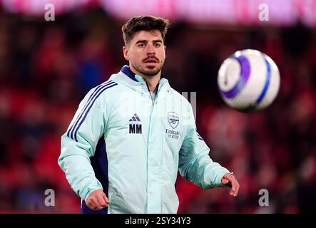 Arsenal assistant manager Miguel Molina before the Carabao Cup semi ...