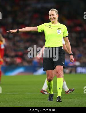 Referee Tess Olofsson during the game in the Swedish League OBOS ...