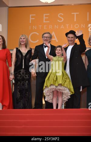 Ruby Barnhill, Steven Spielberg, Kate Capshaw at the premiere of 'The ...