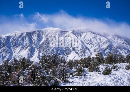 Mount Tom after a winter storm, John Muir Wilderness, California USA ...