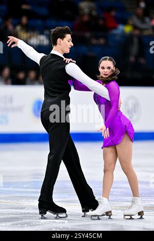Anita STRAUB & Andreas STRAUB (AUT), during Junior Ice Dance Rhythm ...