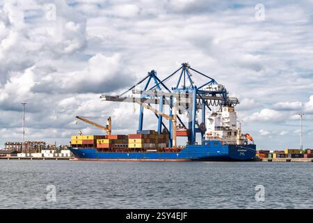 Container terminal in the port of Copenhagen, Denmark Stock Photo - Alamy