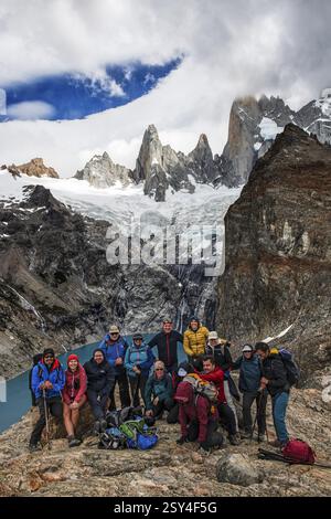 Mt Fitz Roy and Laguna Los Tres, panoramic view, Fitzroy National Park ...