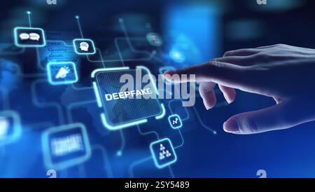 Deepfake Synthetic Media Creation and Manipulation, projection on a ...