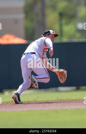 Baltimore Orioles' Jackson Holliday runs past second after hitting an ...