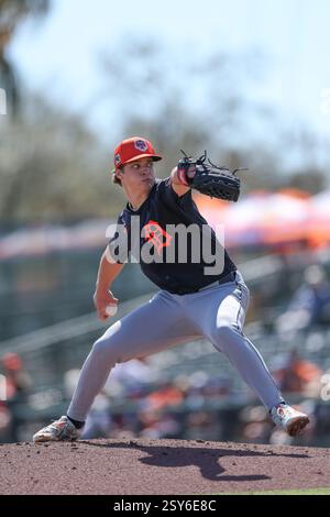Detroit Tigers pitcher Jackson Jobe throws during the first inning of a ...
