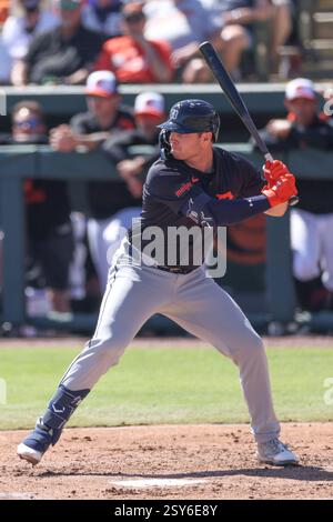 Detroit Tigers second base Colt Keith (33) in the first inning of a ...