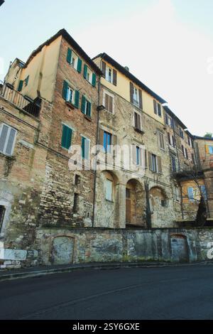 The Medieval Aqueduct (Acquedotto medievale) in Perugia, Italy, now a ...
